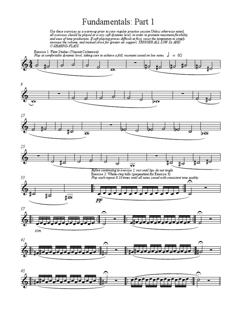 Fundamentals: Part 1: Exercise 1: Flow Studies (Vincent Cichowicz) | PDF