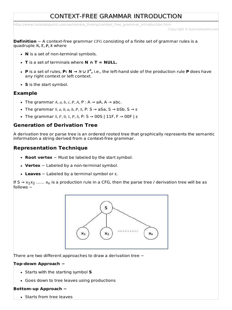 Context Free Gramcccmar Introduction | PDF | Mathematical Logic | Formalism (Deductive)