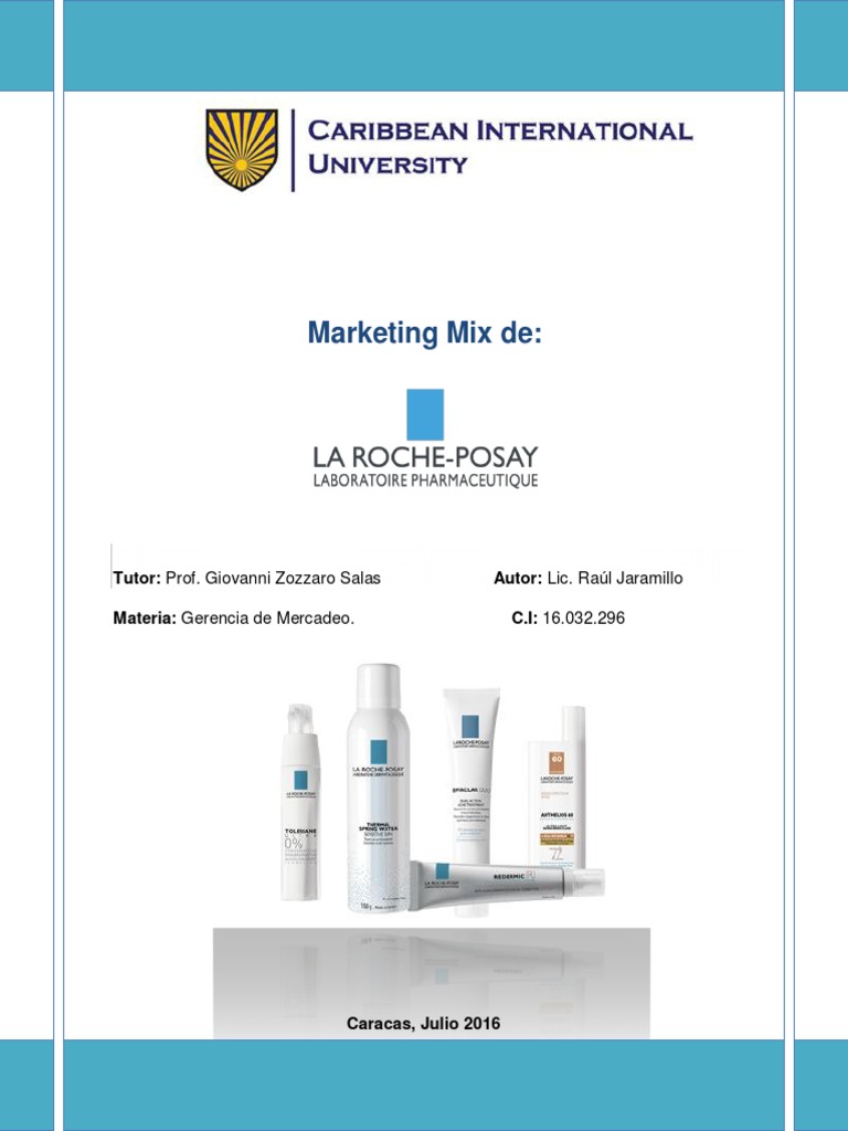 Marketing Mix La Roche Posay Laboratories Pharmaceutique | PDF ...