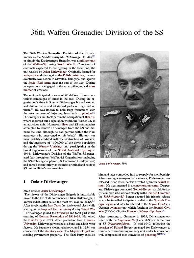 WW2 AXIS - 36th Waffen Grenadier Division of The SS | PDF | Homophobia ...