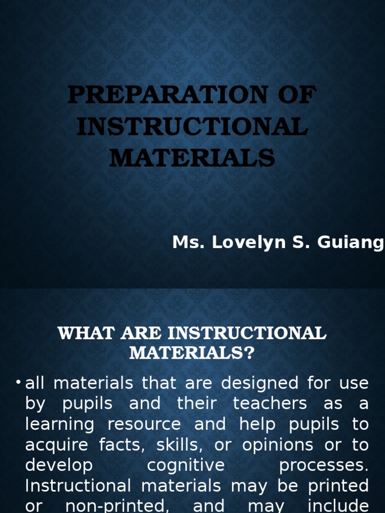 Effective Preparation of Instructional Materials | PDF | Abstraction ...