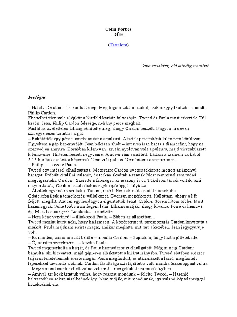 Colin Forbes Düh | PDF