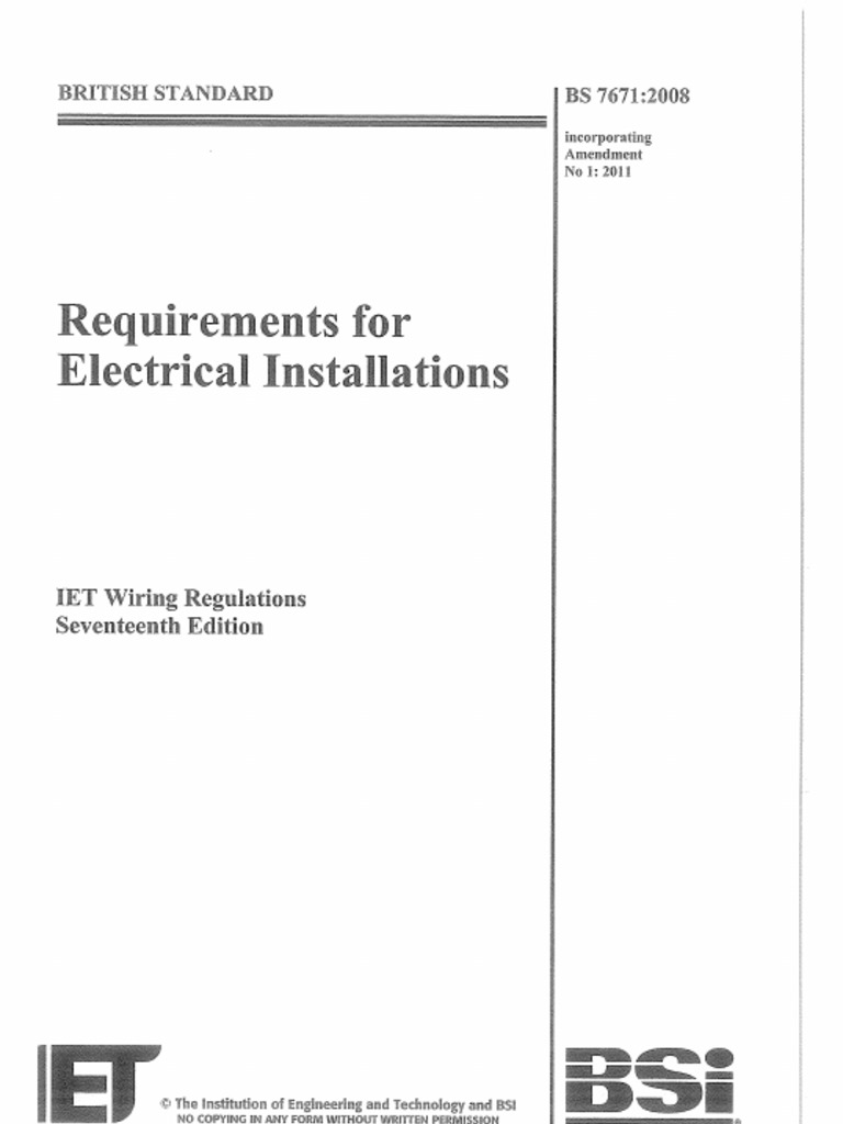 BS7671 2008 | PDF