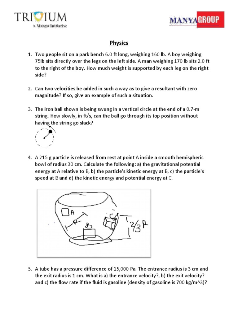Physics Sample Paper | PDF | Mass | Atmosphere Of Earth
