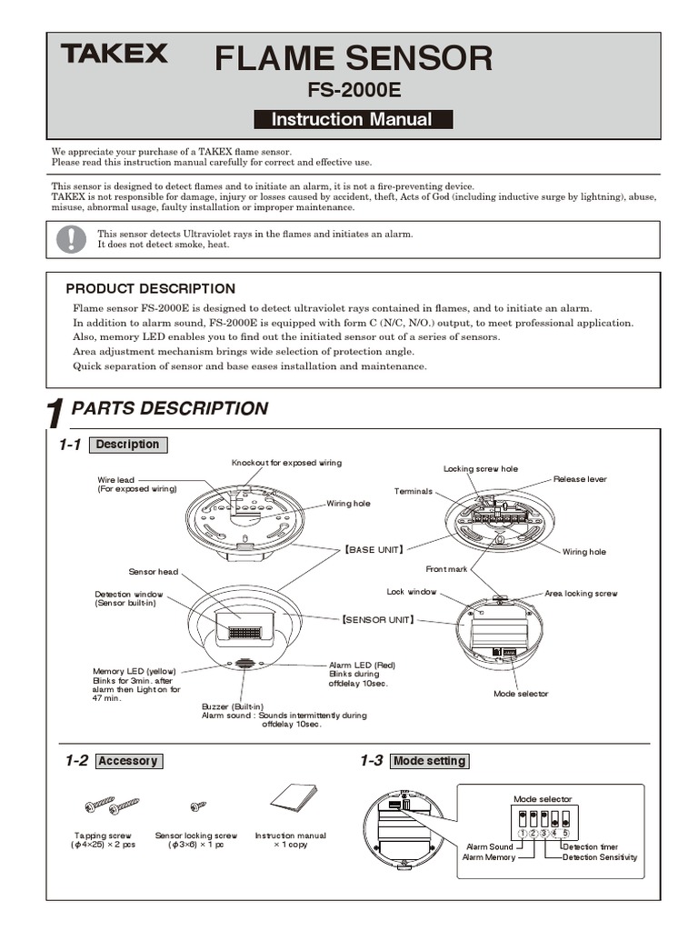 Flame Sensor: Instruction Manual | Download Free PDF | Ultraviolet ...