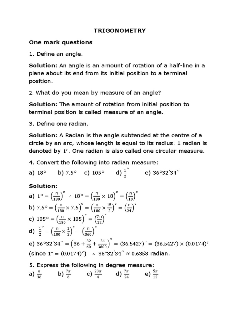 35 ch3-TRIGONOMETRY PDF | PDF | Elementary Geometry | Trigonometry