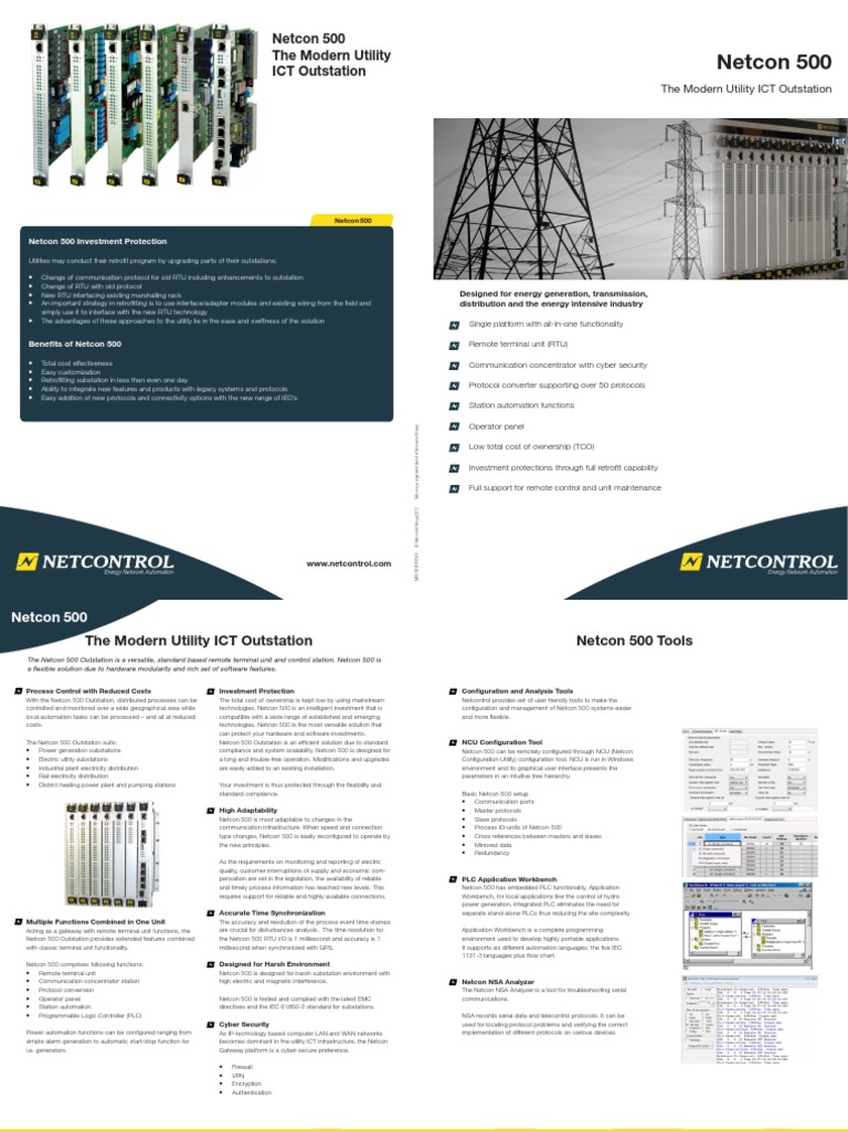M00103 BR en 3 Netcon 500 Brochure | PDF | Programmable Logic ...