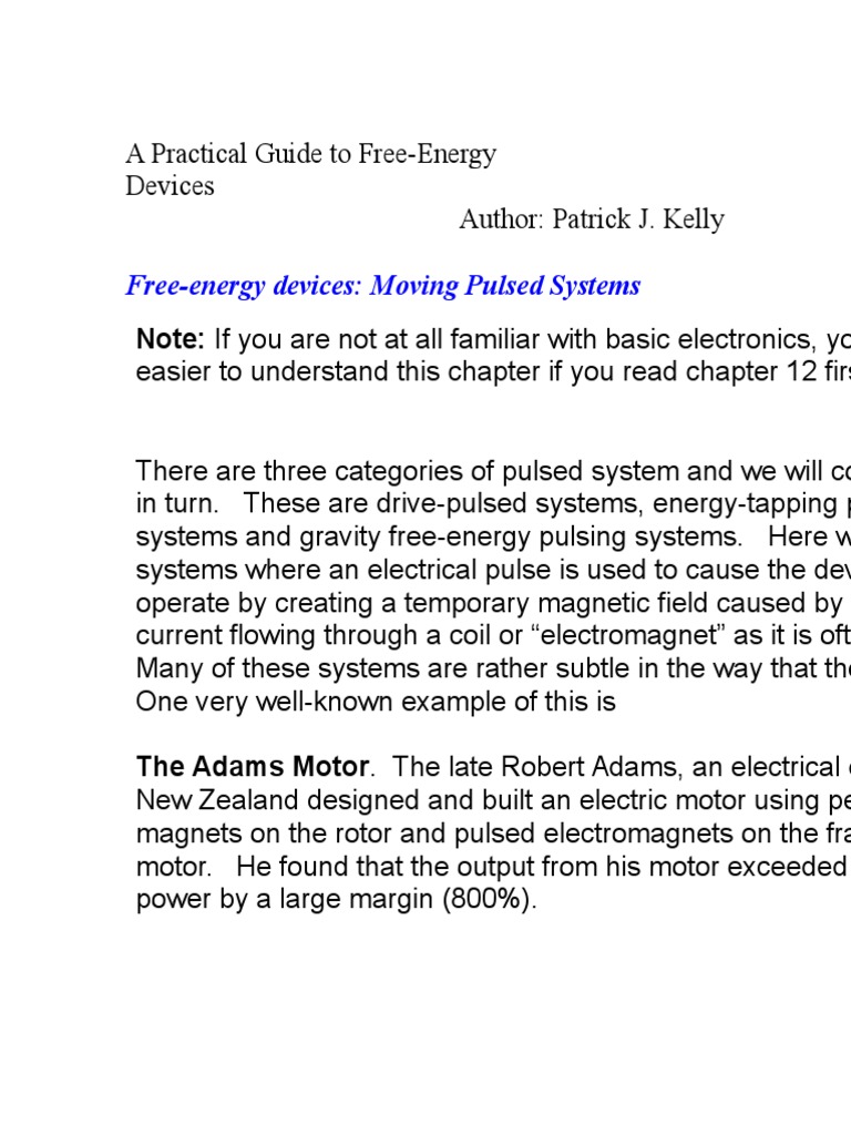 A Practical Guide To Free Energy | PDF | Electric Motor | Inductor