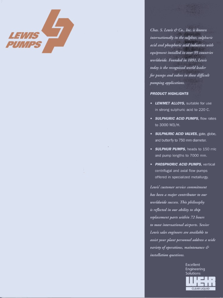 Lewis Pumps General Brochure | PDF