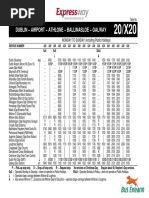 Timetable Bus 100X | PDF | Dublin | Bus Transport