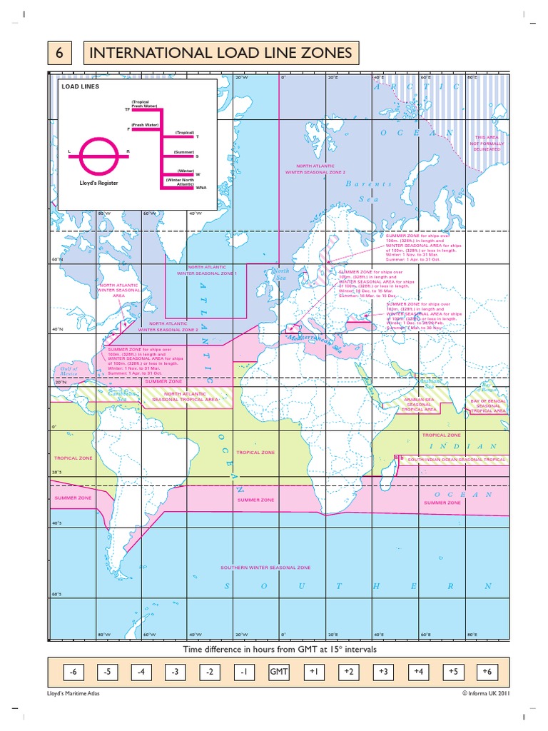 International Load Line Zones And Areas Map Canada Nautical, 57% OFF