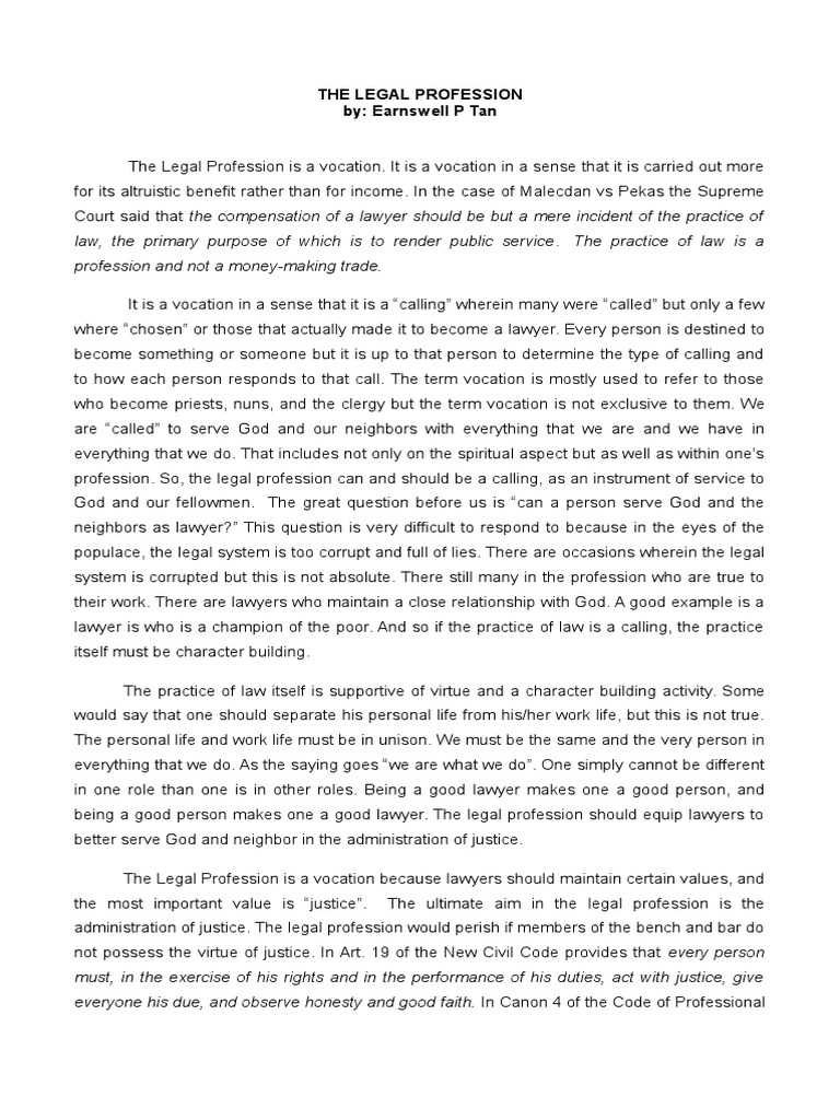 The Legal Profession | PDF | Lawyer | Profession