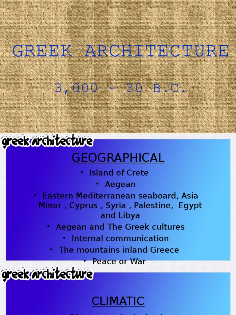 Greek Architecture | PDF | Ancient Greece | Crete
