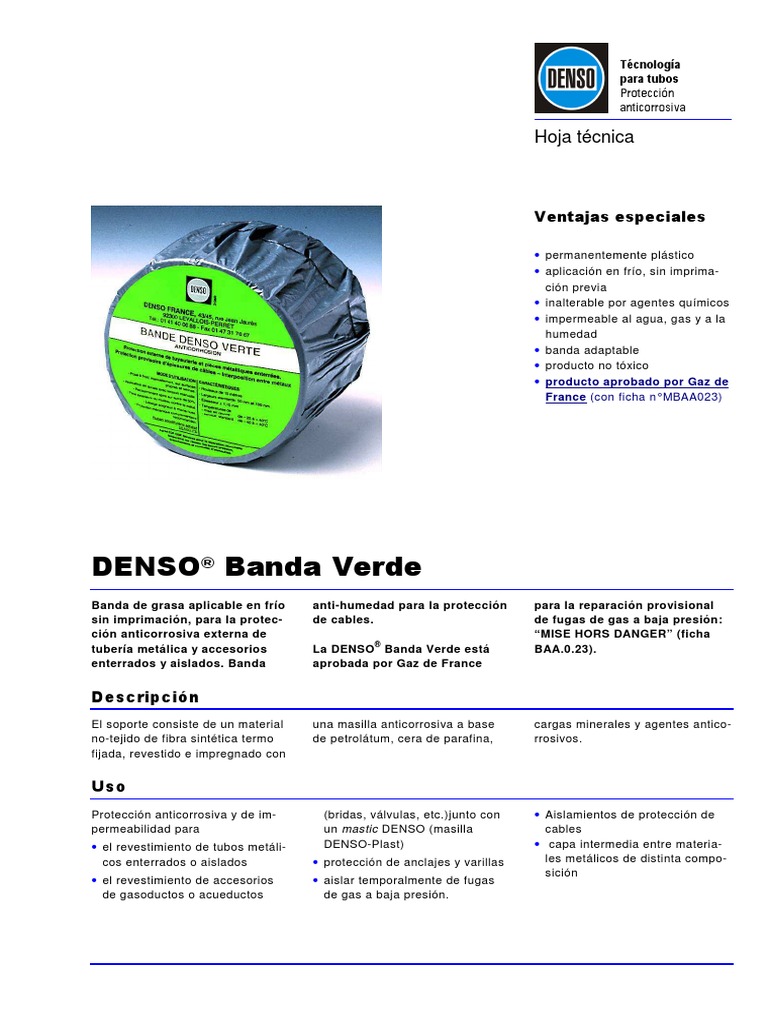 03 Cinta de Petrolatum Denso Verte | PDF | Materiales | Química