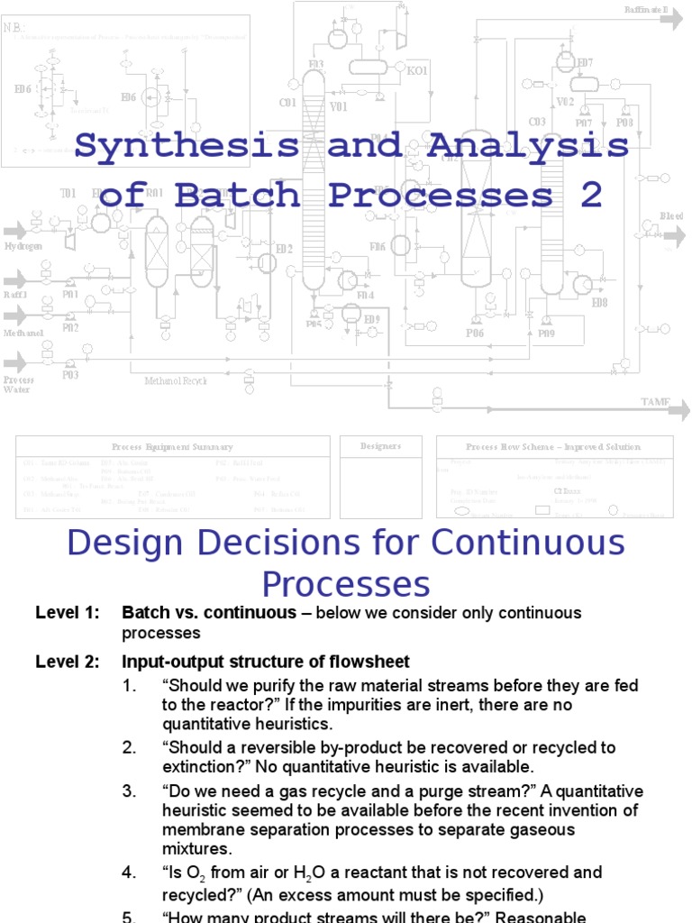 ChE Process Design Lecture 6 | PDF | Distillation | Solution