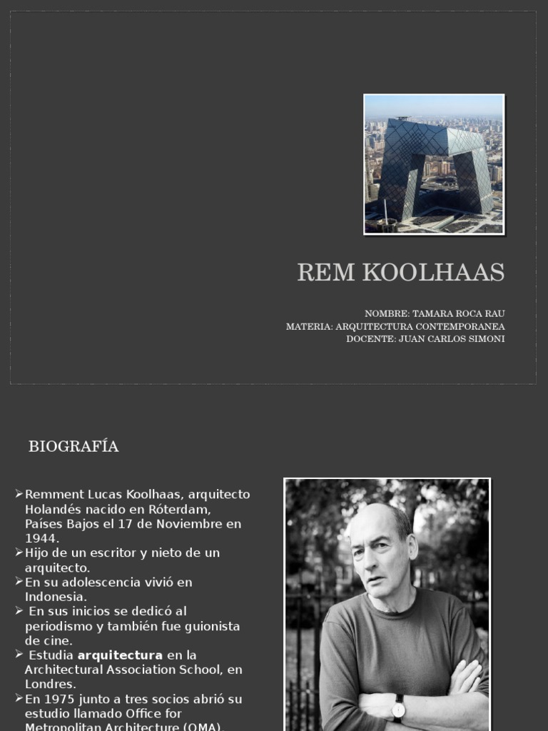 Rem Khoolaas | PDF | Medios de arte | Science