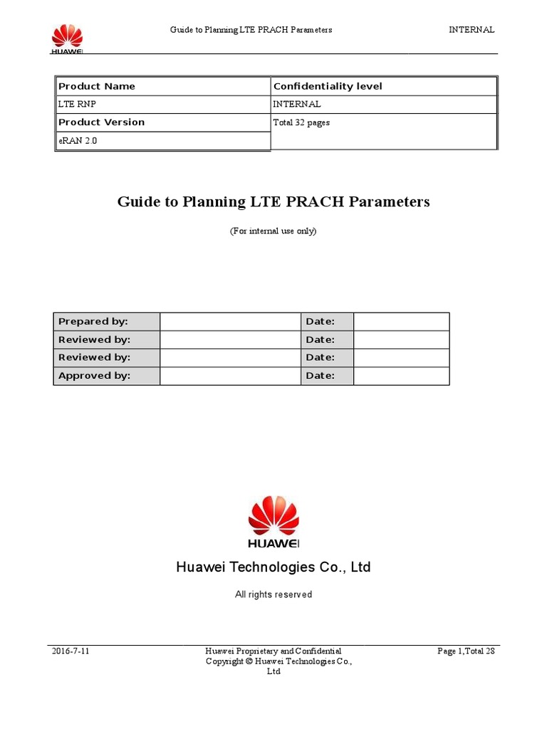 LRFSTG00739-LTE-PRACH Parameter Planning Technical Guide-V2R3 | File ...