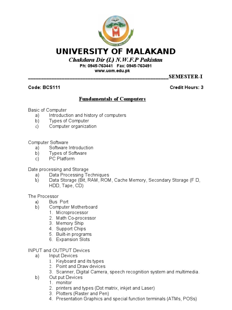 Over All BCS Syllabus | PDF | Finite Difference | Pointer (Computer ...