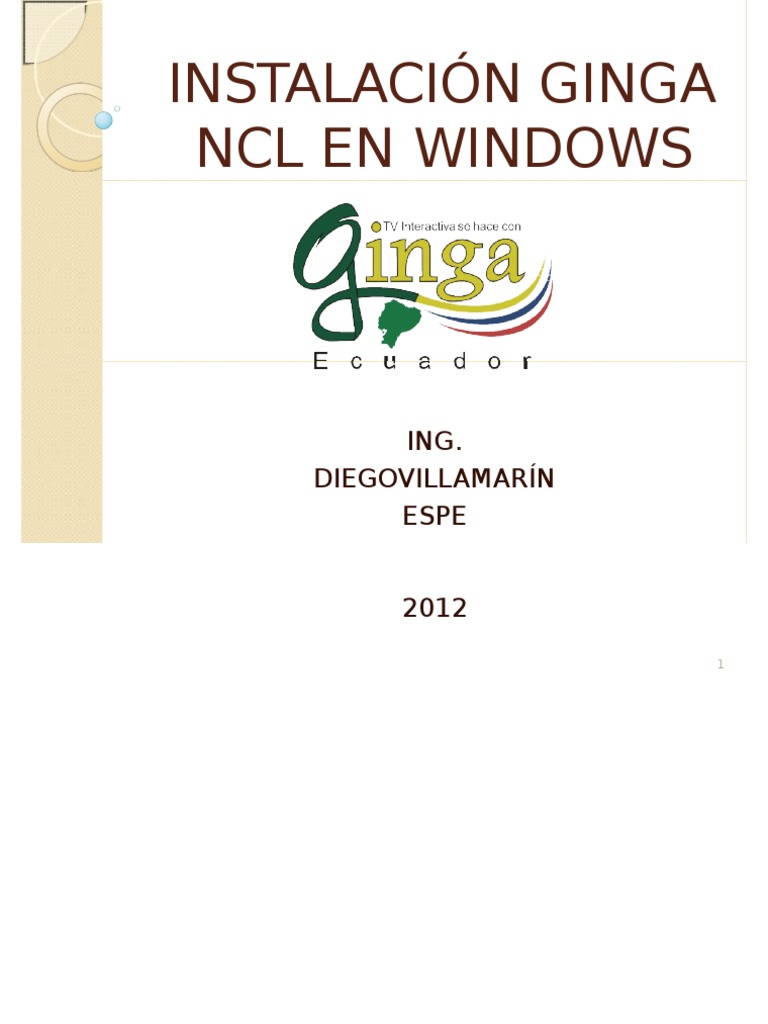 Instalación Ginga NCL en Windows | PDF | Informática
