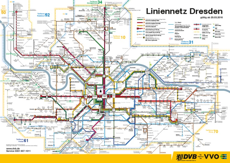 Liniennetzplan Stadt Dresden