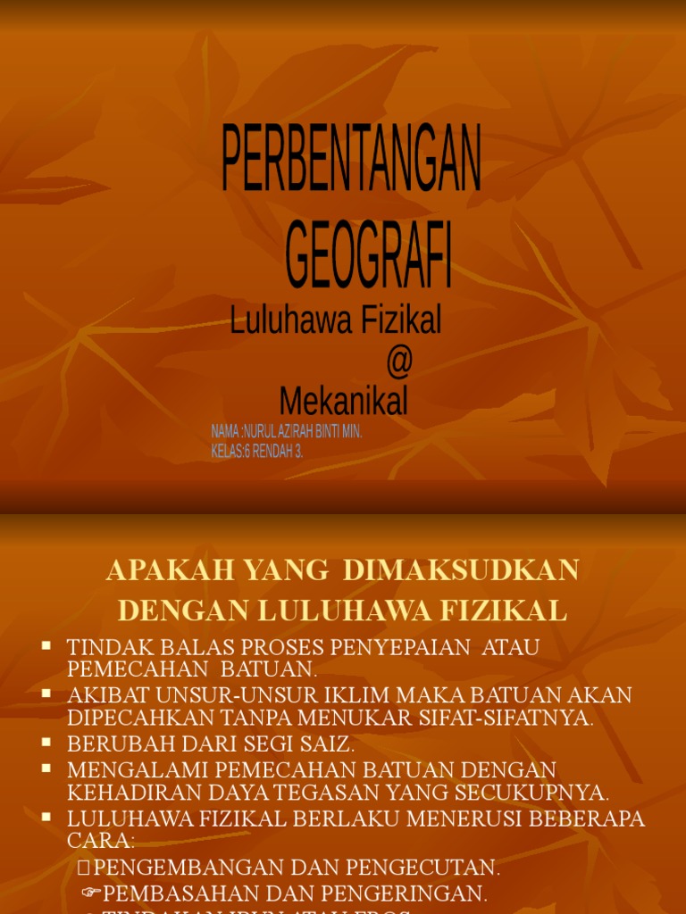 Tema Geomorfologi-Luluhawa Fizikal | PDF