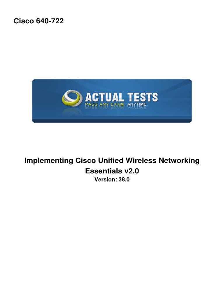 Cisco 640-722 | PDF | Wireless Lan | Wi Fi