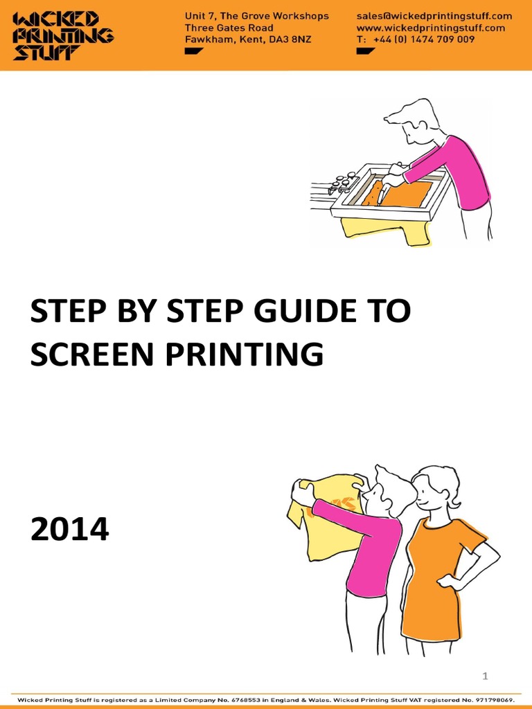 WPS Guide To Screen Printing 2014 | PDF | Exposure (Photography) | Ink