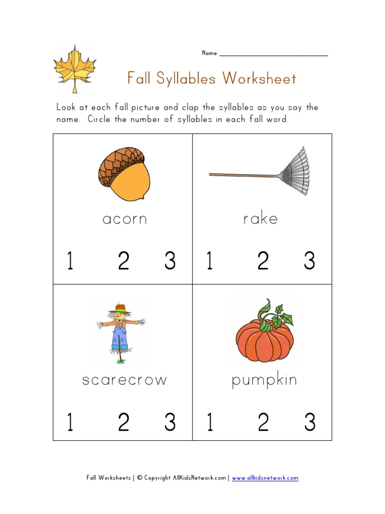Rake Acorn: Fall Fall Fall Fall Syllables Syllables Syllables Syllables ...