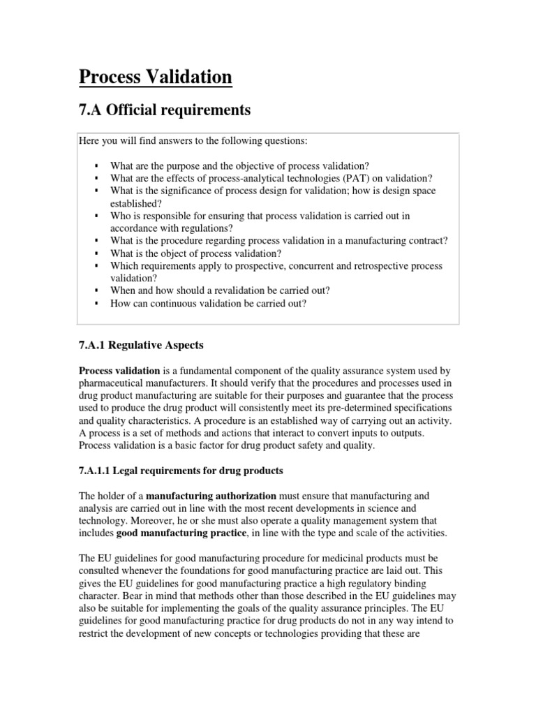 Process Validation | PDF | Verification And Validation | Quality