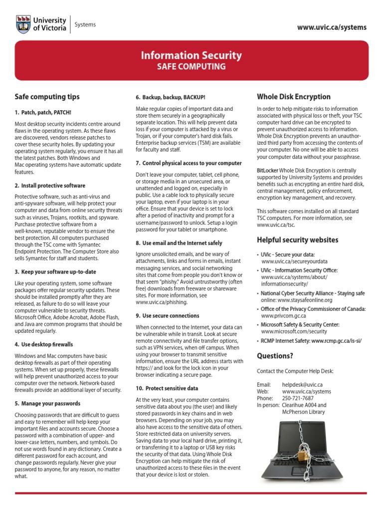 Safe Computing Guide | PDF | Computer Security | Security