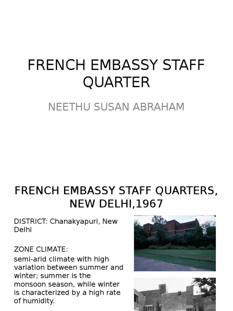 French Embassy Staff Quarter | PDF