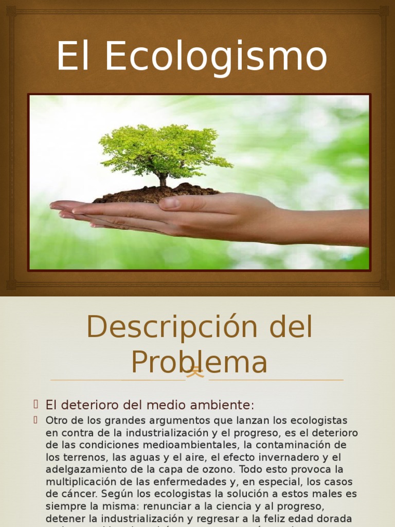 El Ecologismo | PDF | Ambientalismo | Contaminación