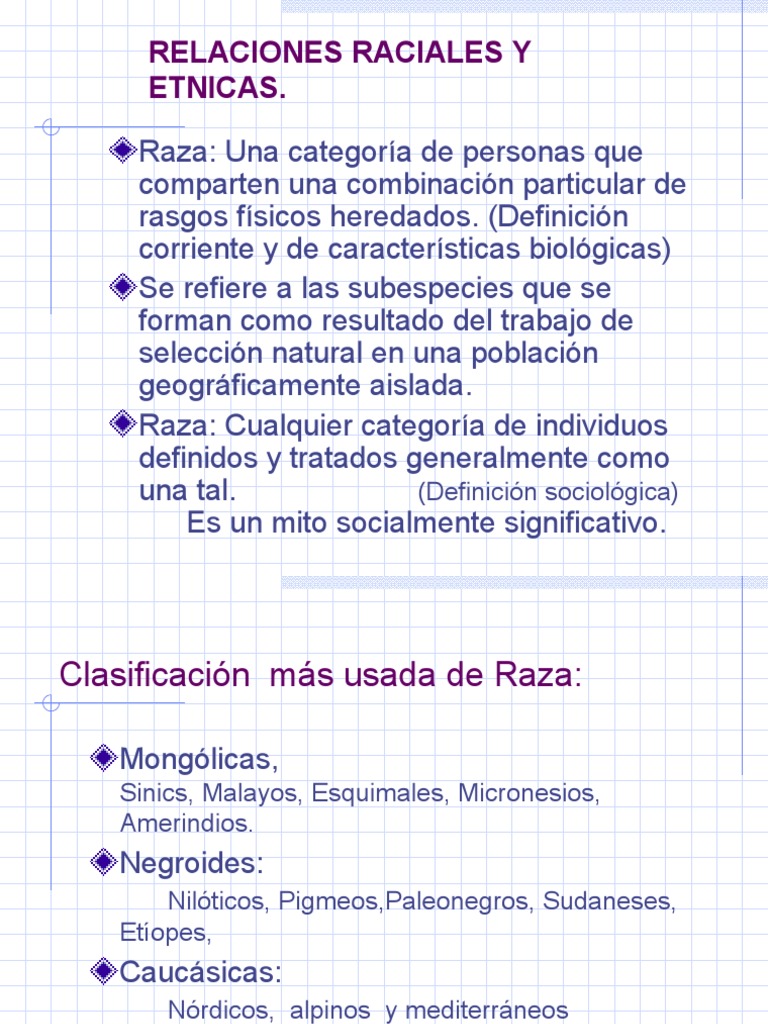 Clasificación y relaciones raciales | PDF | Raza (categorización humana ...
