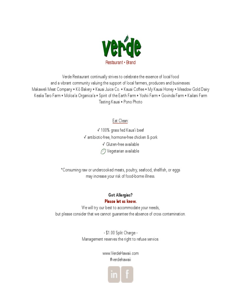 Verde Menu Eat Clean | PDF | Burrito | Taco