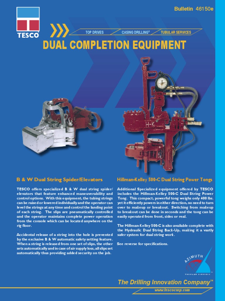 46150e Dual Completion Equipment | PDF | Elevator | Vehicle Technology