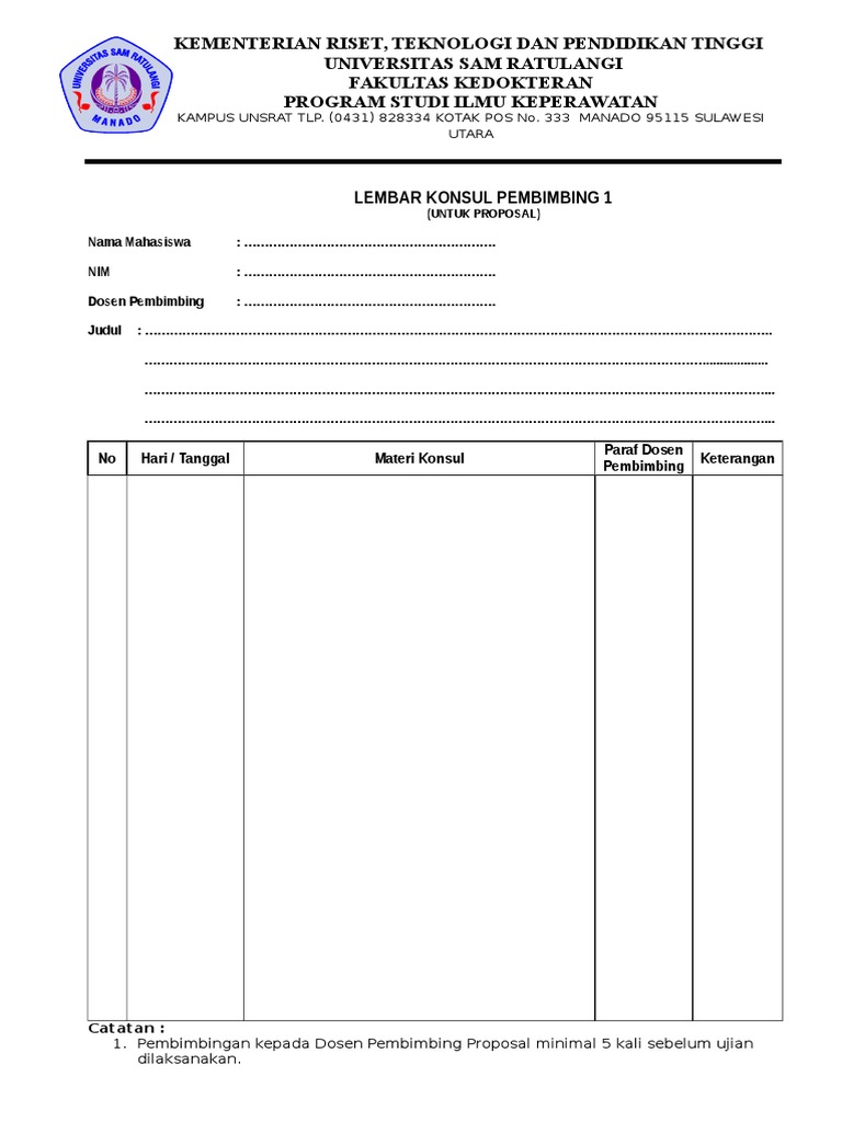 Lembar Konsul Proposal-Skripsi | PDF