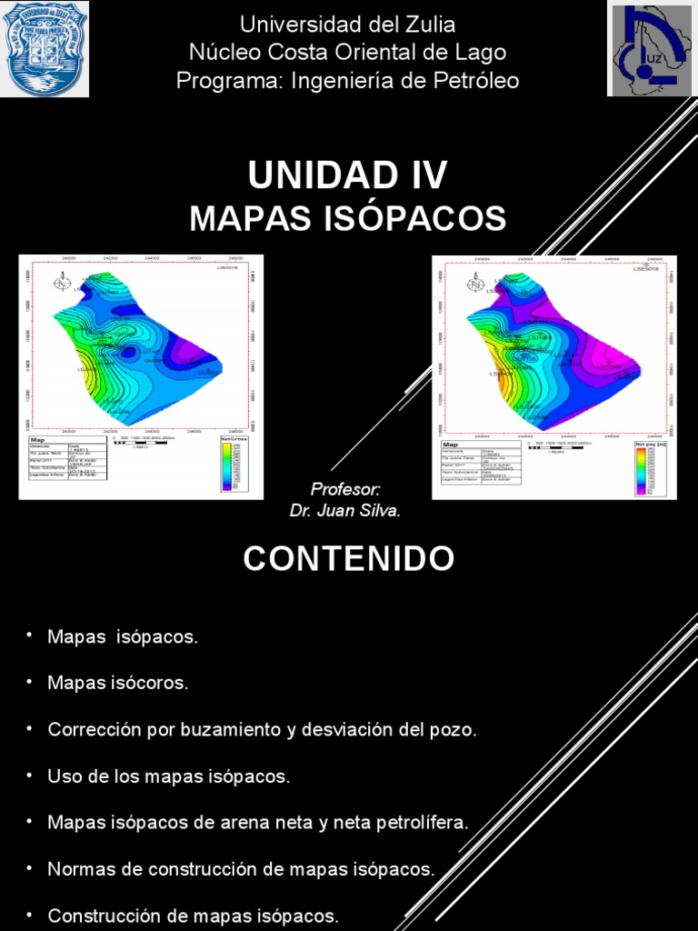 Unidad IV mapas isopcos | Mapa | Ciencias de la Tierra
