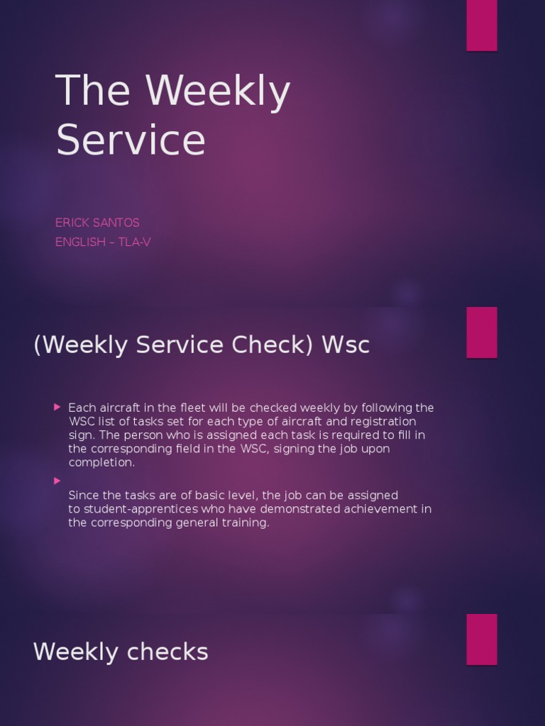 The Weekly Service: Erick Santos English - Tla-V | PDF | Business ...