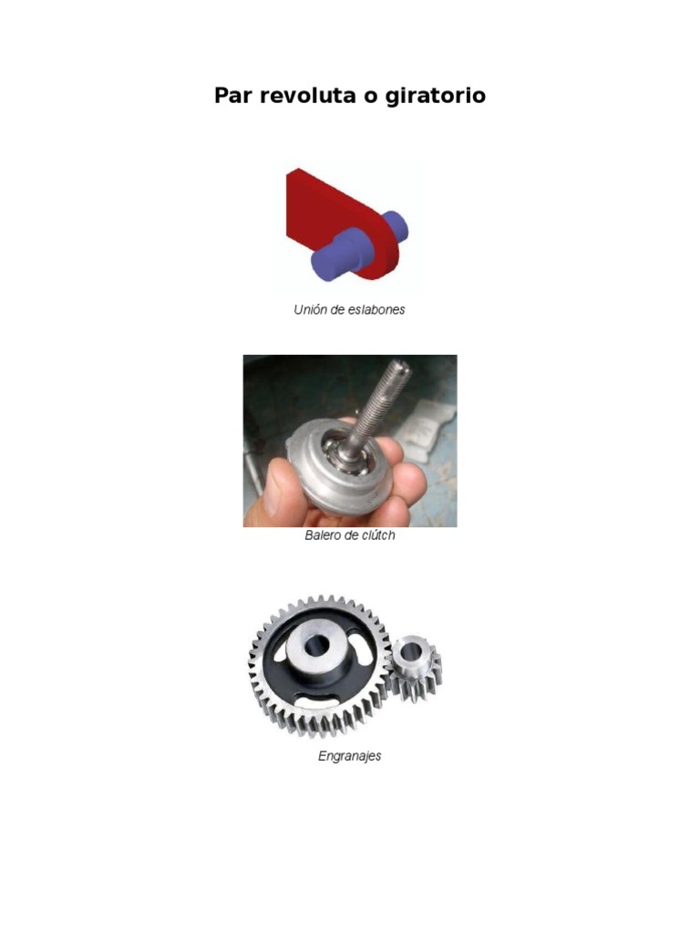 Par Revoluta o Giratorio y Prismatico