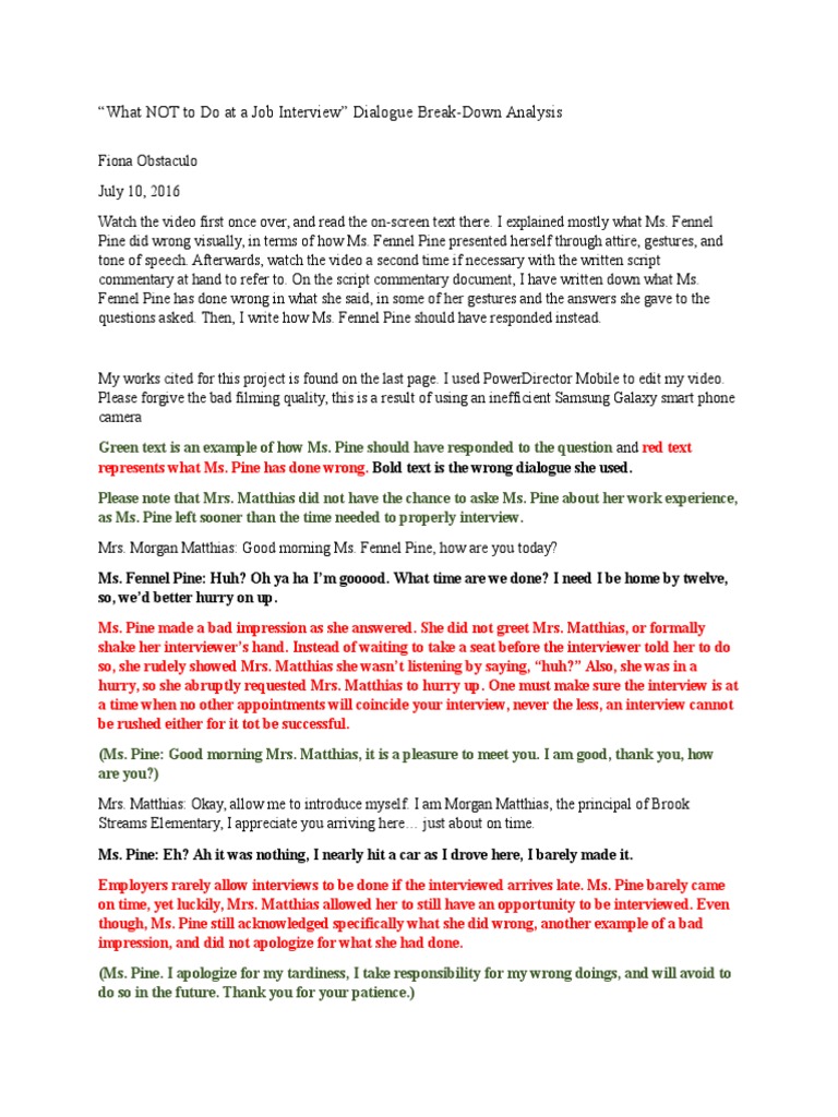 Interview Dialogue | PDF | Job Interview | Motivation