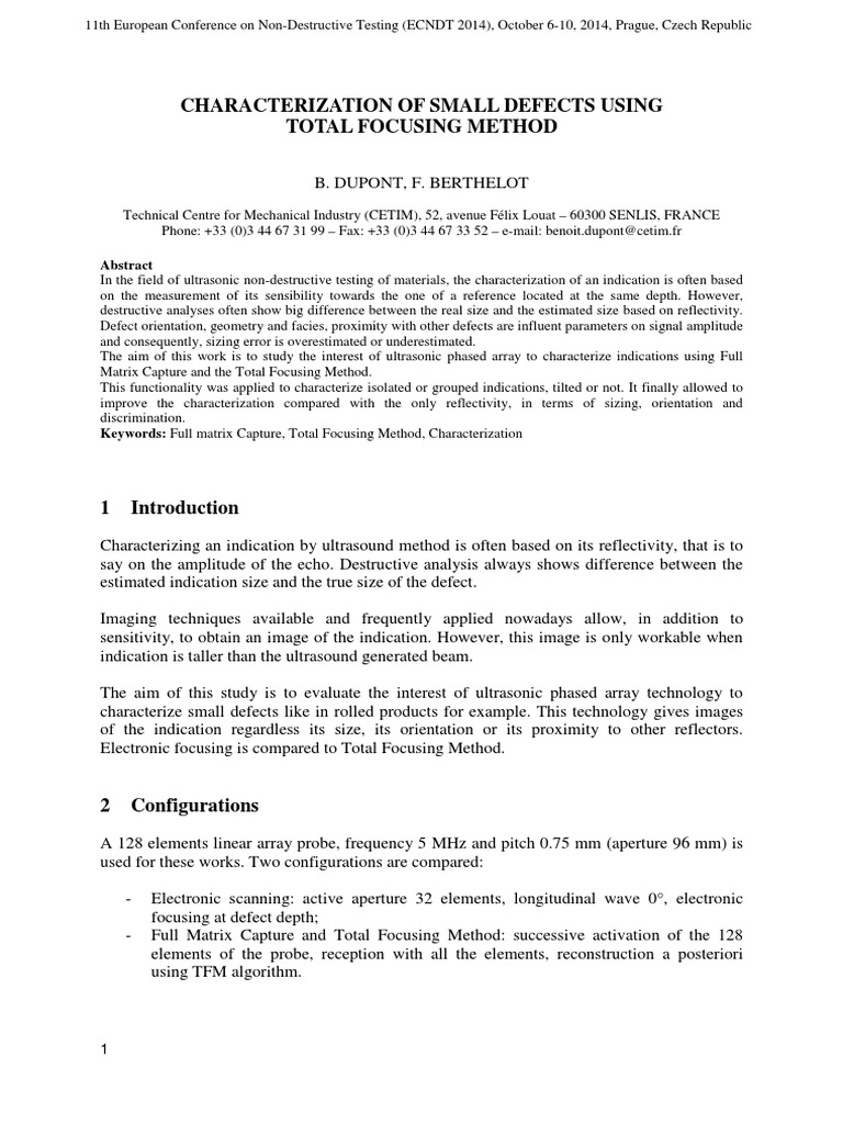 Paut FMC TFM | PDF | Ultrasound | Medical Ultrasound