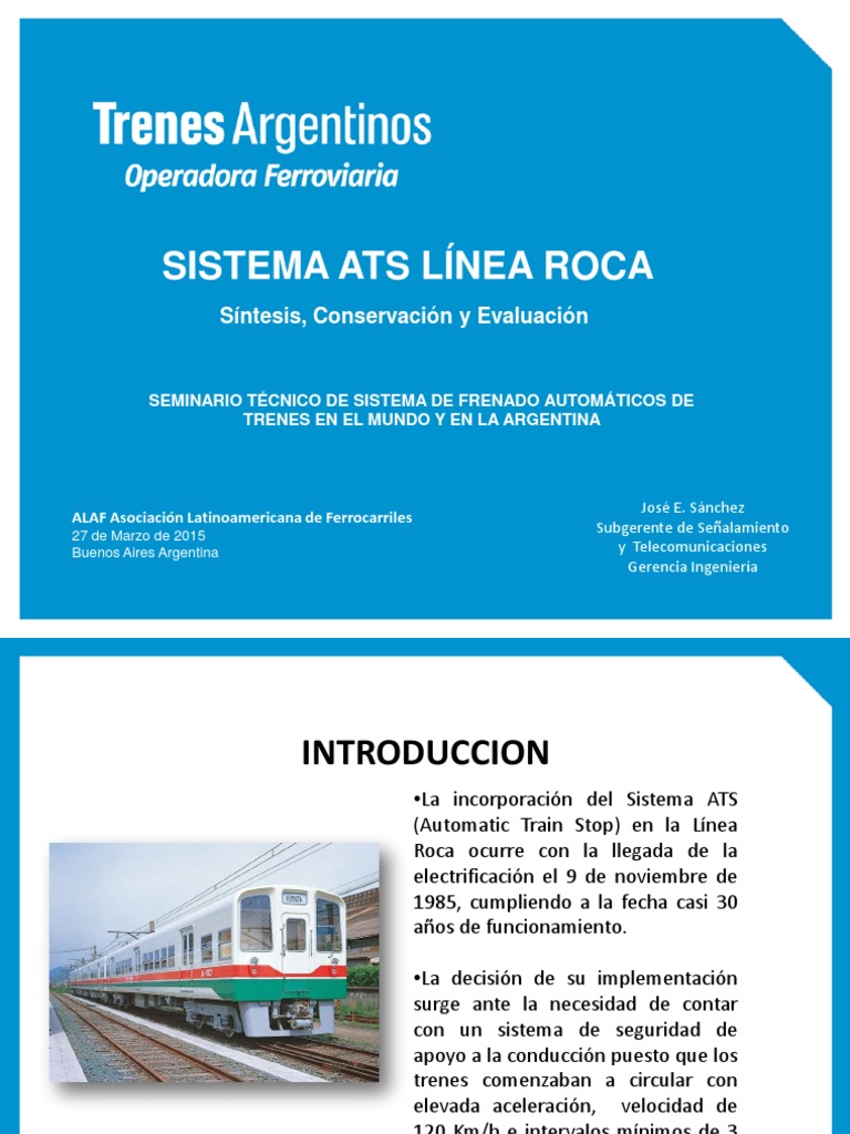 Ats Linea Roca | PDF | Relé | Tren