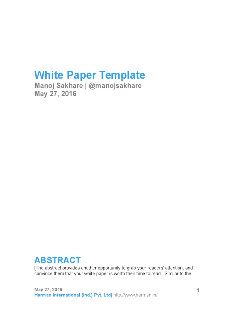 White Paper Template Curata v1 | PDF | Abstract (Summary) | Marketing