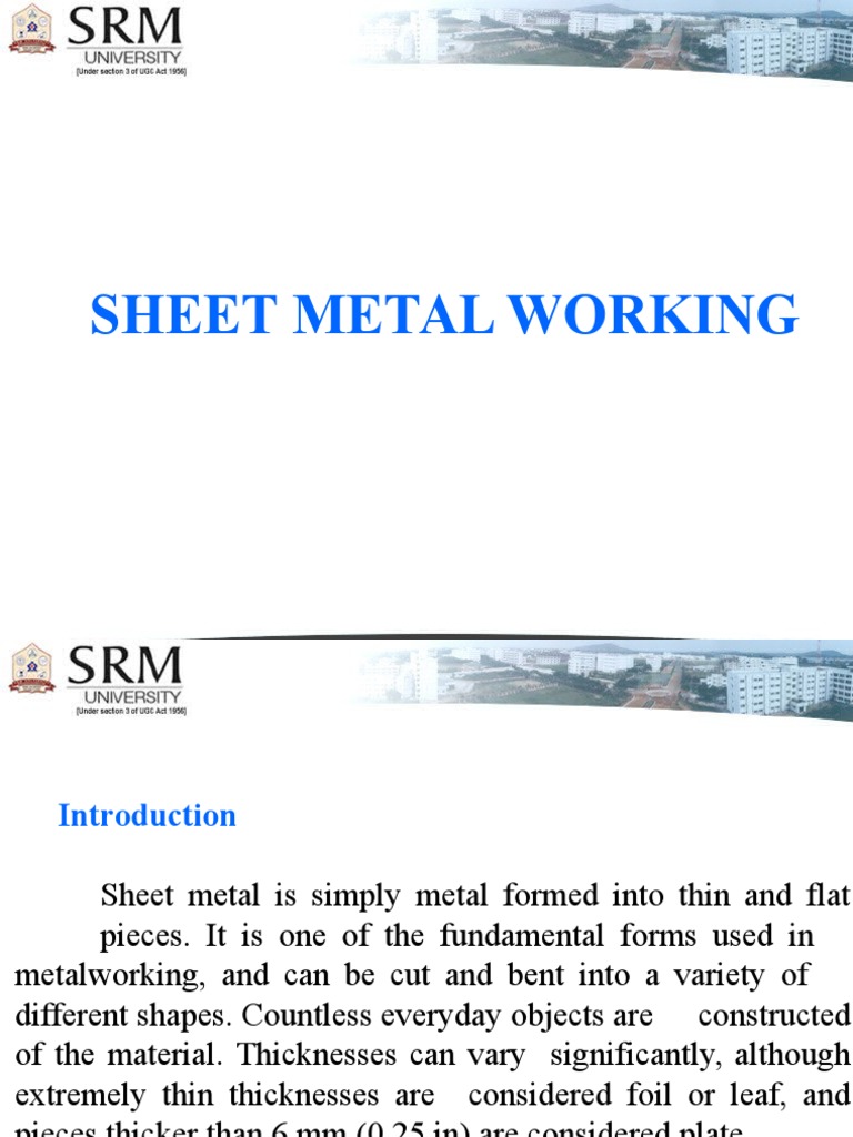Sheet Metal Working | PDF