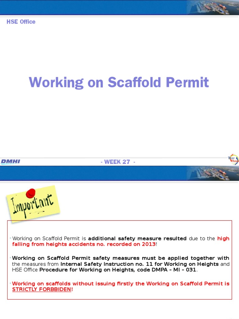 Training On Working On Scaffold Permit | PDF | Technology & Engineering
