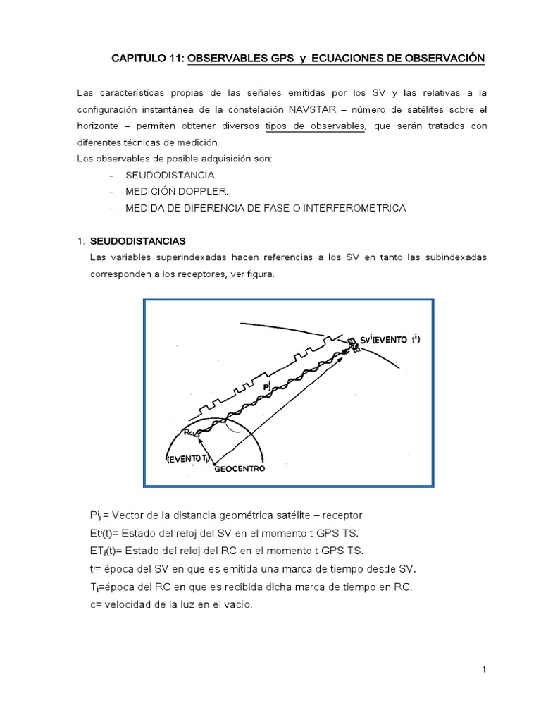 Observables GPS | PDF | Sistema de Posicionamiento Global | Física ...