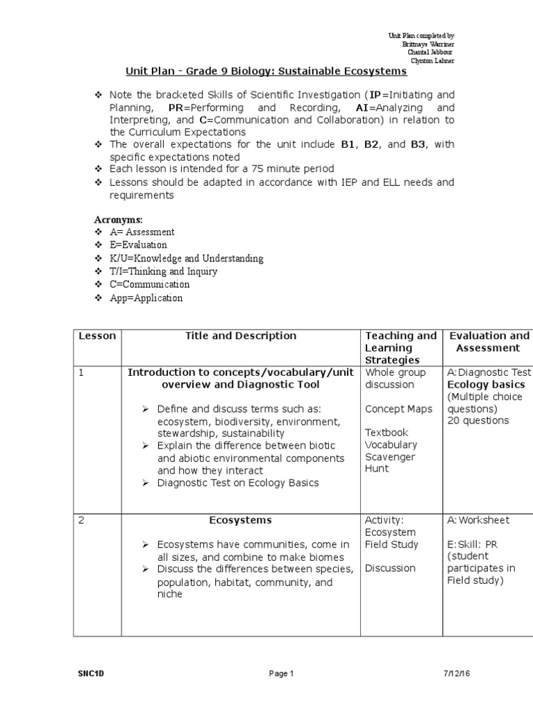 Grade 9 Biology Sustainable Ecosystems | PDF | Ecosystem | Sustainability