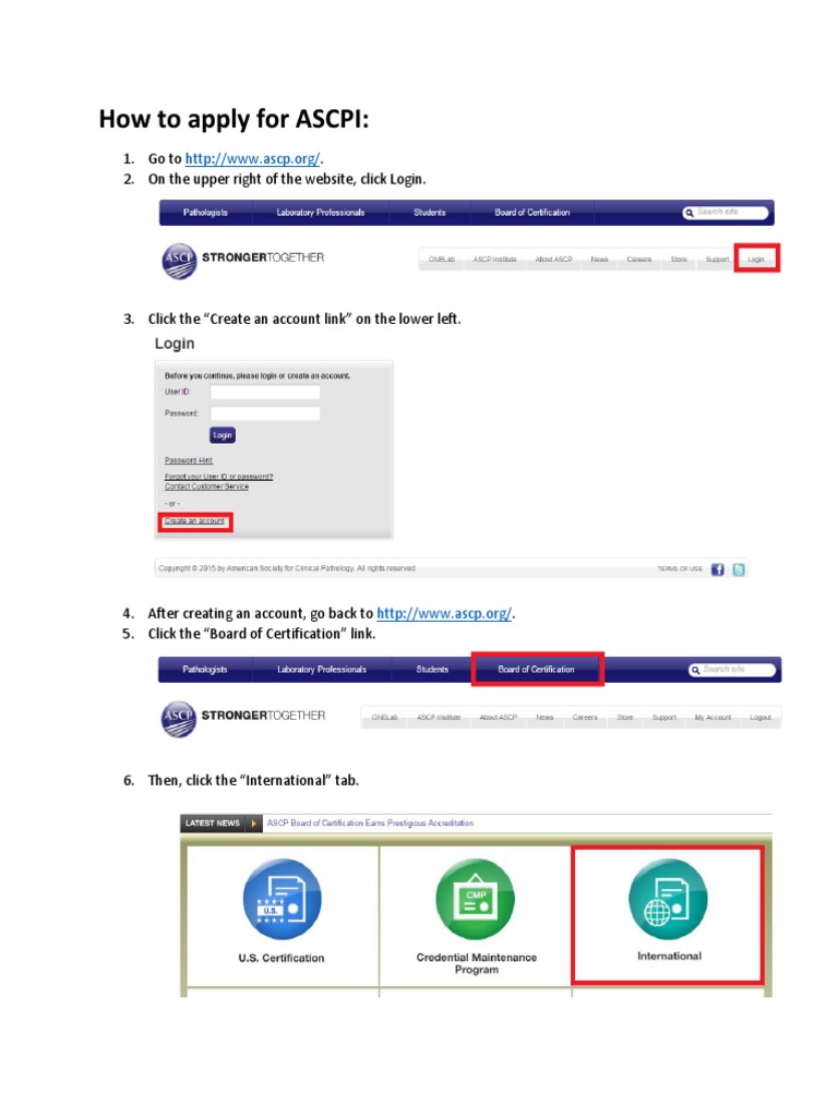 How to apply for ASCPI