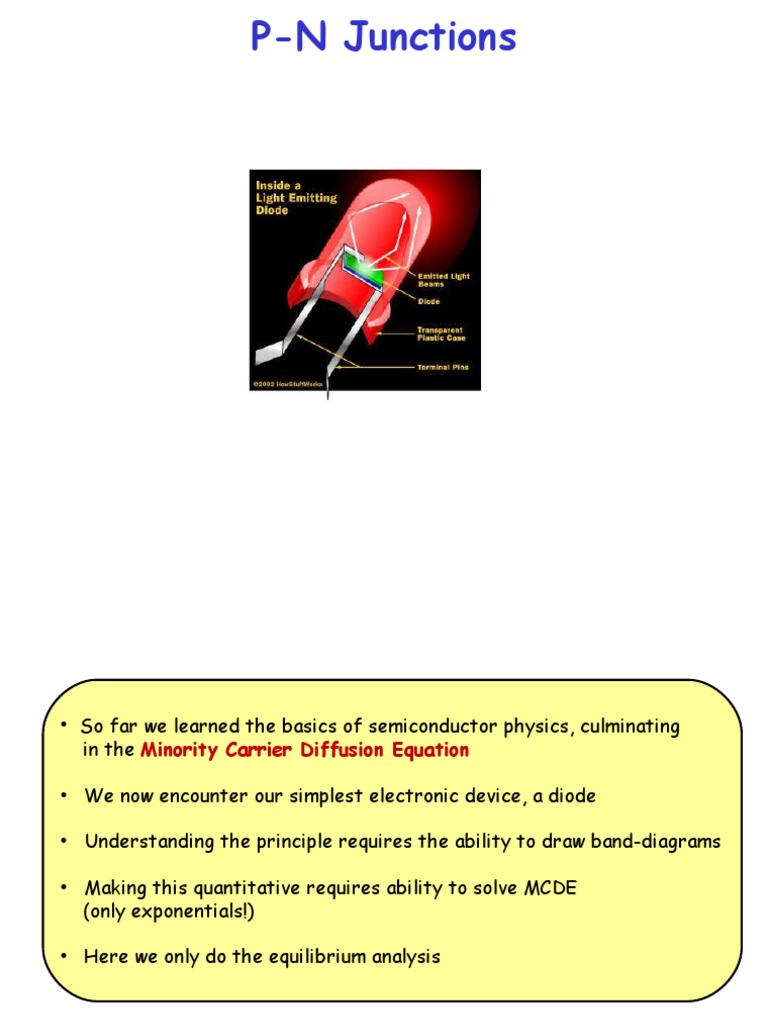 1 PN Junction DIode | PDF | P–N Junction | Solid State Chemistry