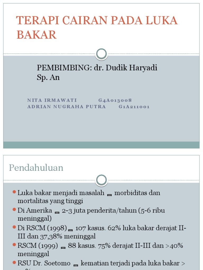 Terapi Cairan Pada Luka Bakar | PDF